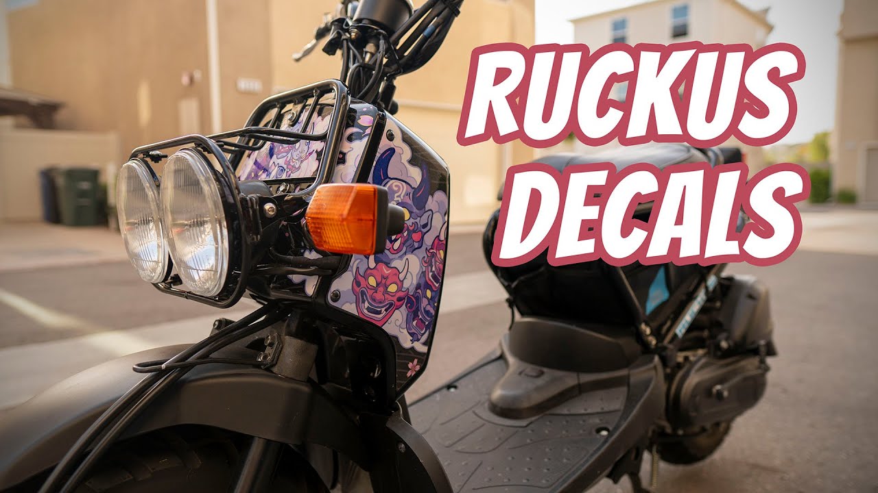 Japanese Demon Oni Theme Decal Set for the Honda Ruckus - YouTube