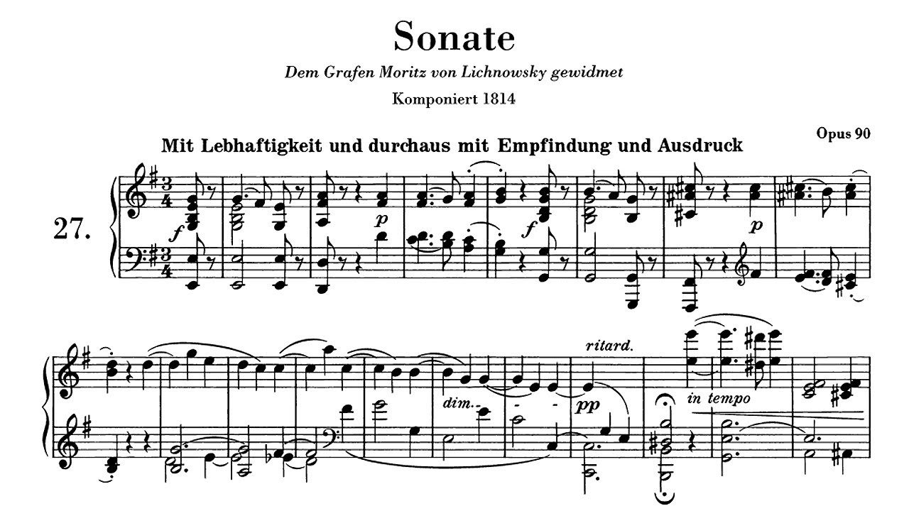 Beethoven / Robert Riefling, 1962: Piano Sonata in E Minor Op. 90 - MHS ...