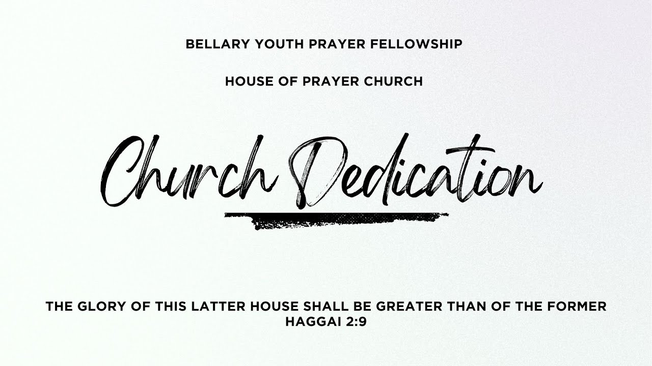Church Dedication Service I BYPF | House Of Prayer church | 20 Oct 2023 ...