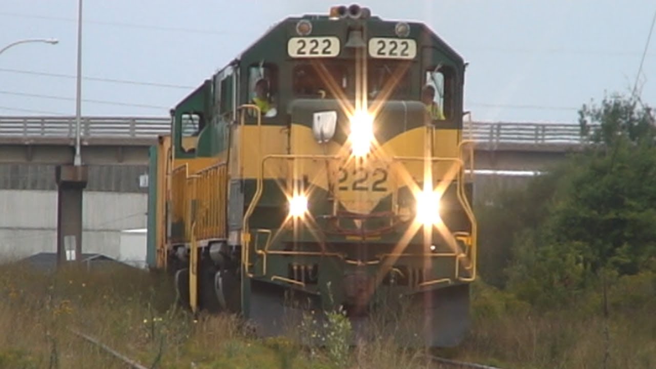 Rarely Filmed Railway on Cape Breton! Sydney Coal Railway Train 222 East at Sydney (Whitney Pier ...