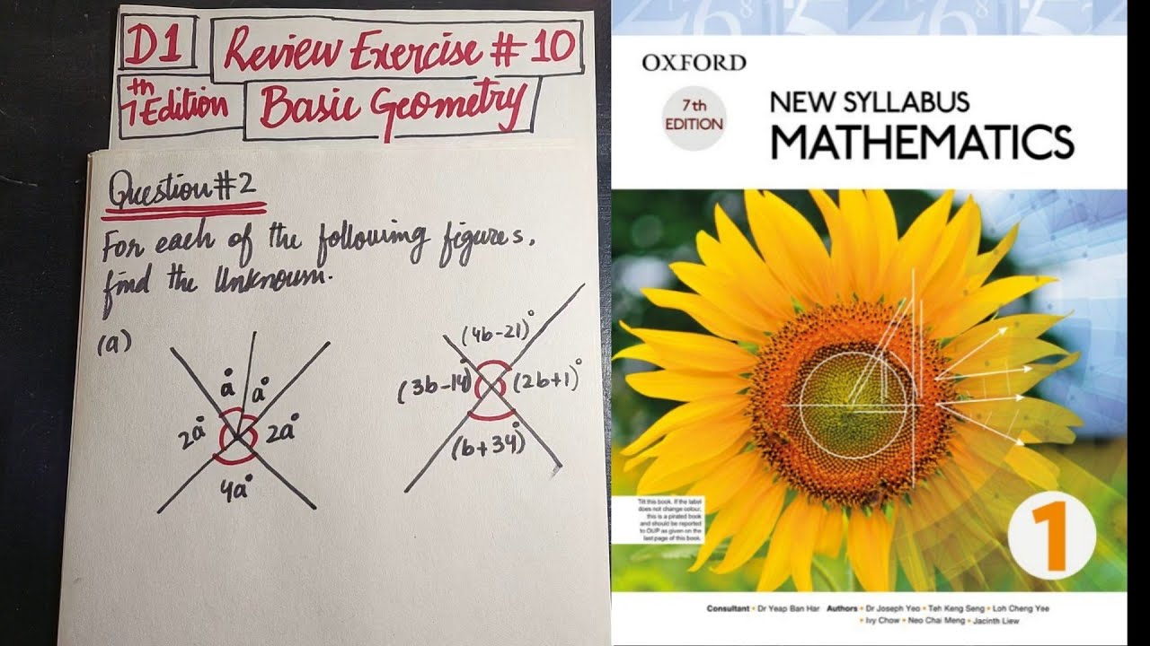 Mathematics Book 1 (D1) | 7th Edition | Review exercise # 10 | Q # 2 ...