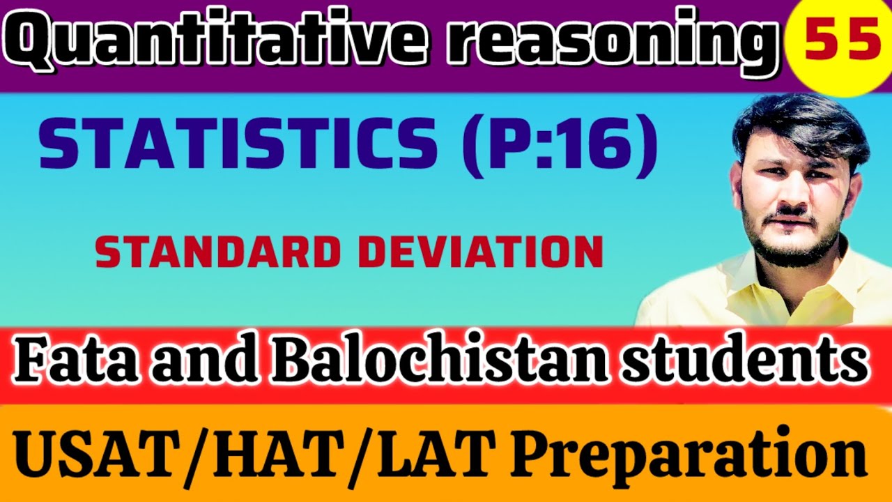 LEC:55 STATISTICS (P:16) STANDARD DEVIATION FOR HEC/USAT/HAT TEST 2025 ...