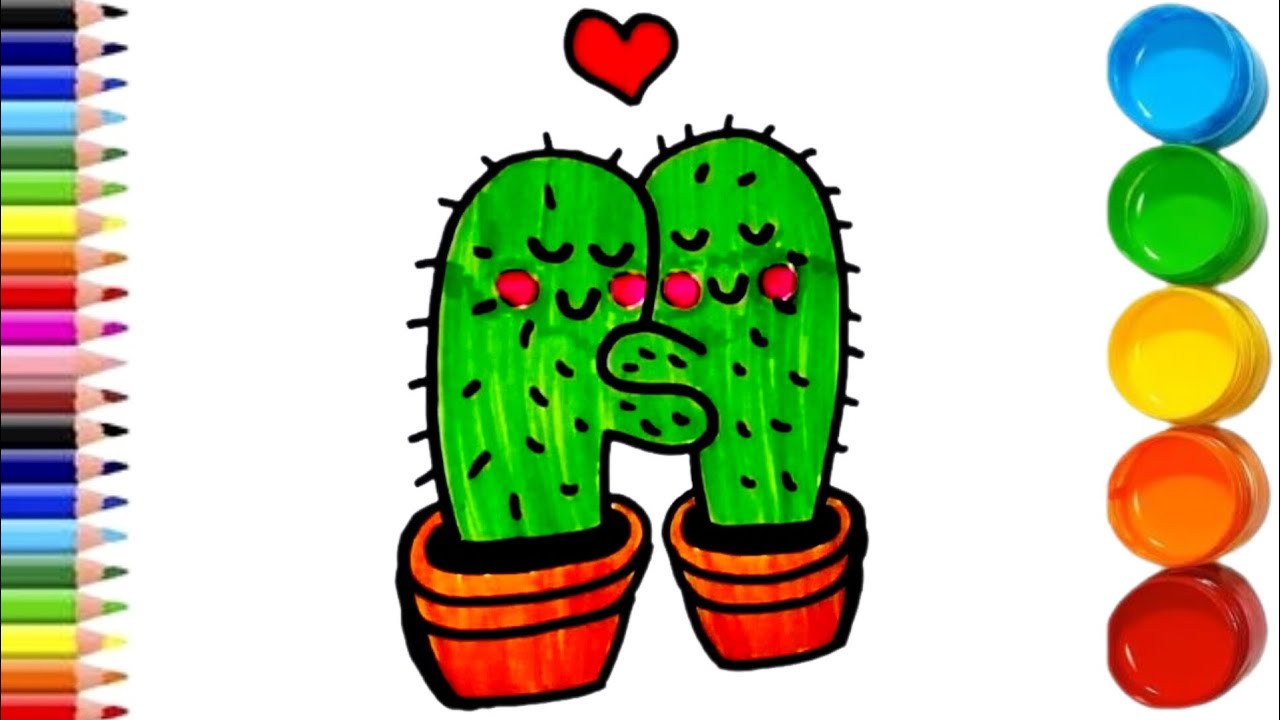 Cactus Drawing | How To Draw Cactus Easy And Cute | How To Draw A ...