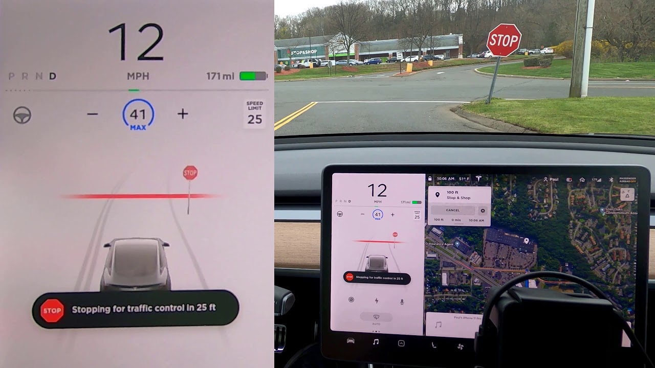 Brief 4K look at Tesla "Traffic Light and Stop Sign Control (Beta ...