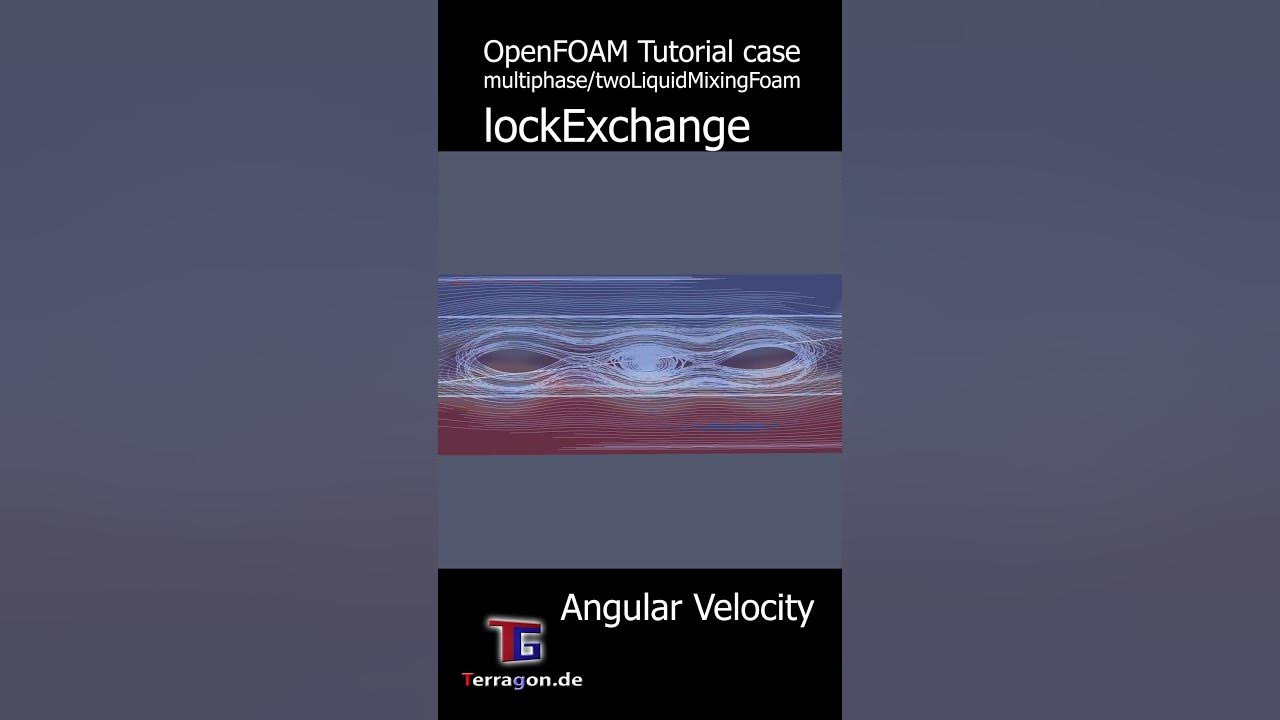 OpenFOAM CFD Tutorial case: lockExchange Angular Velocity - #fluiddynamics #fluidmechanics - YouTube