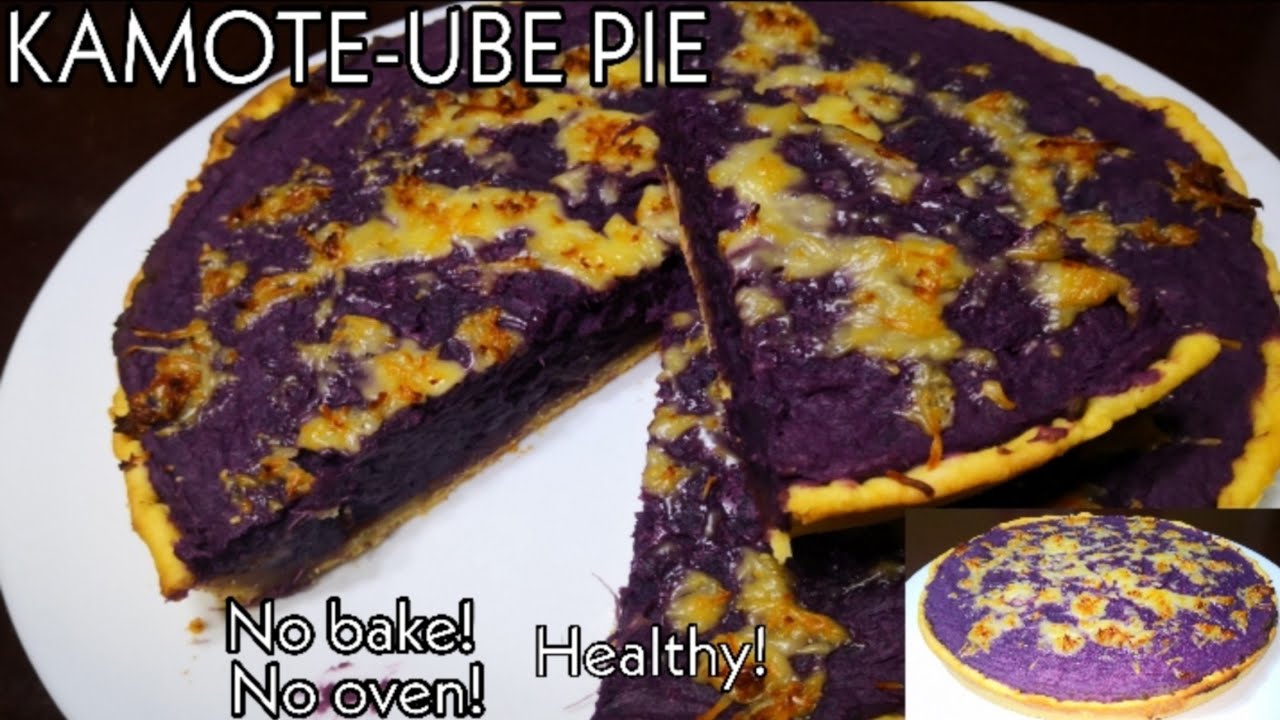 KAMOTE-UBE PIE in a pan | no bake, no oven | Healthy option | # ...