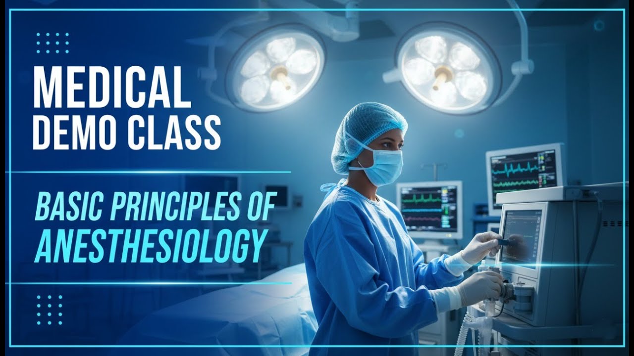 DEMO CLASS Basic Principles of Anesthesiology - YouTube