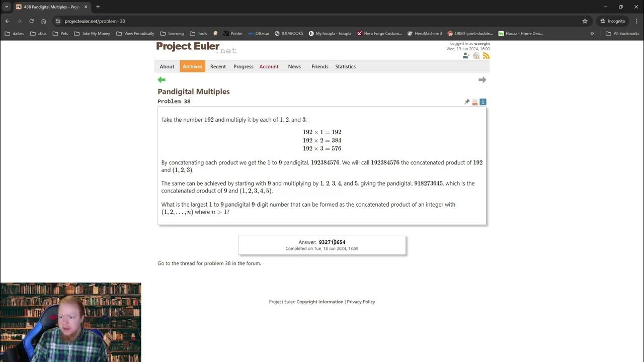 Project Euler Problem 38: Pandigital Multiples - YouTube