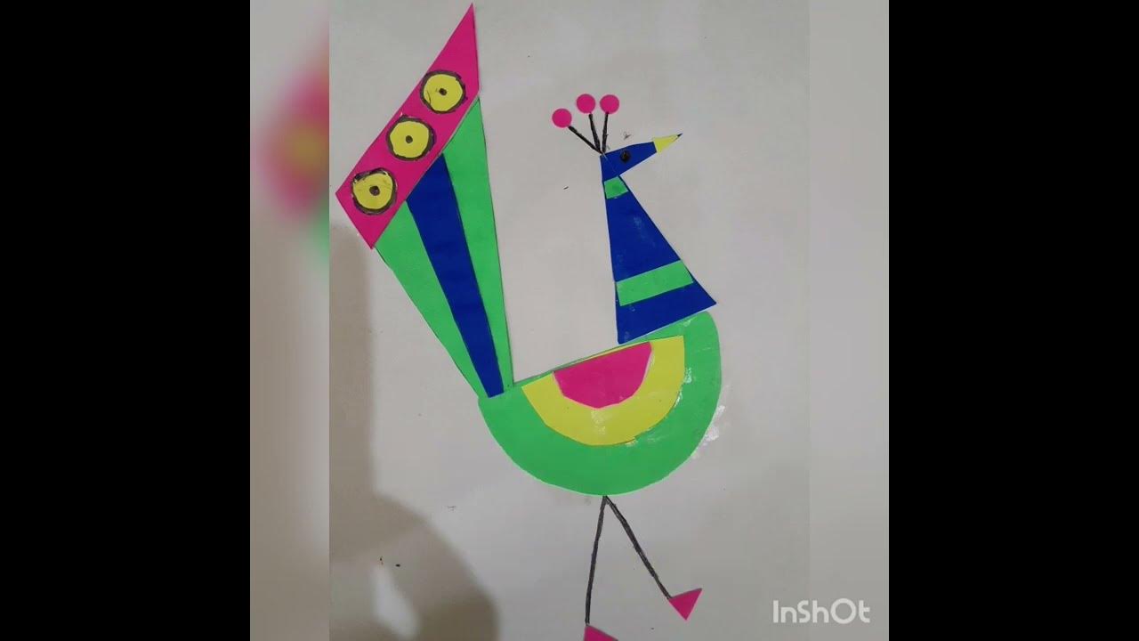 Peacock | fun with shapes |peacock from geometric pattern |maths ...