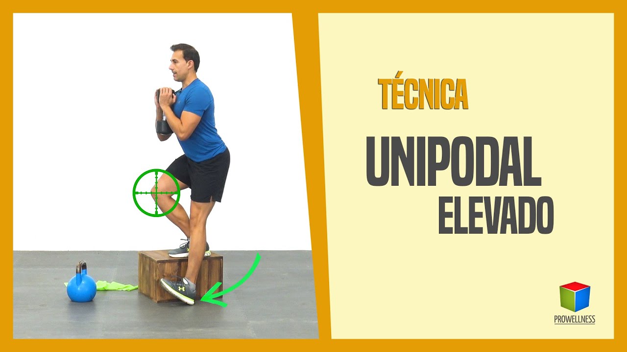 SQUAT UNIPODAL elevado desde cajón - YouTube