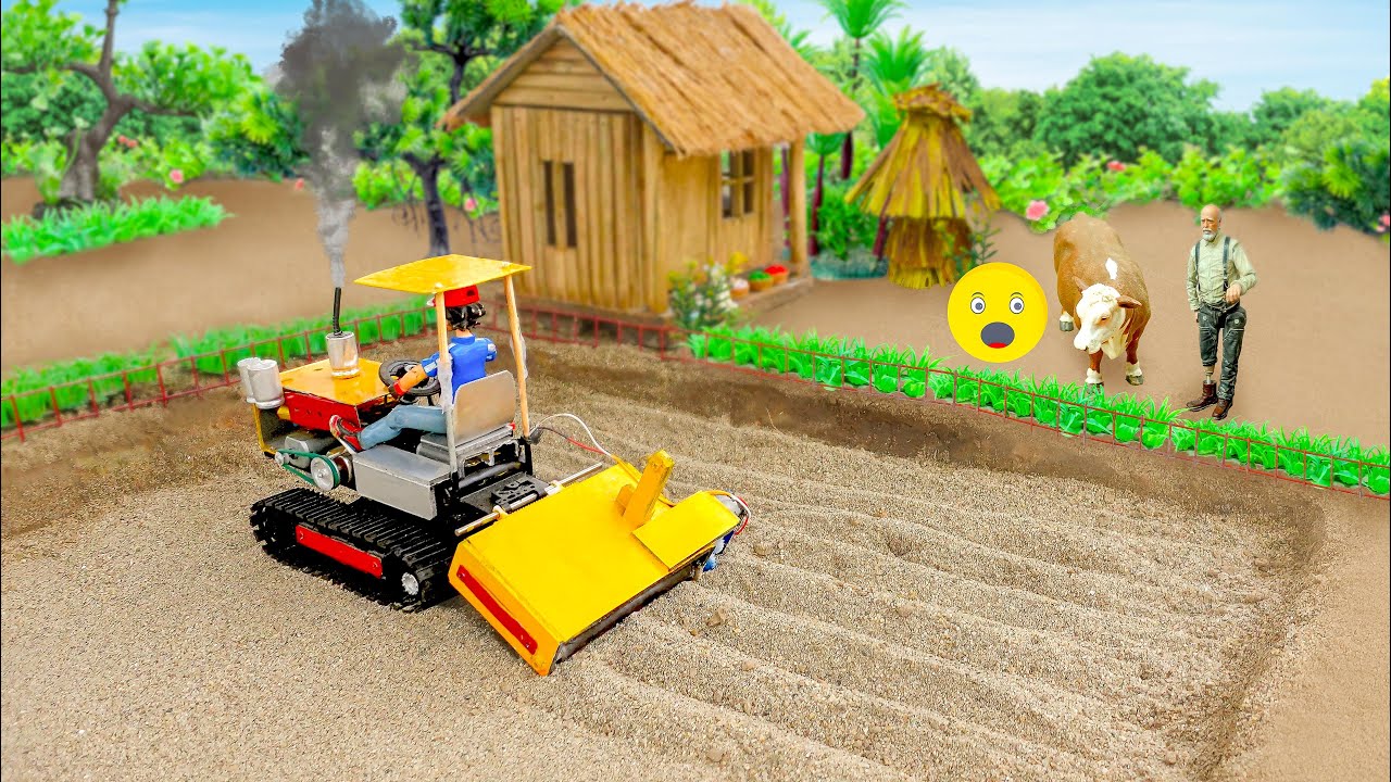 Diy tractor agrimotor and plough machine | Science project | @Sun ...