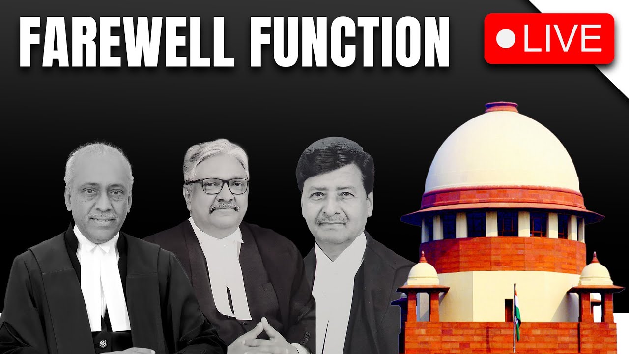 Farewell Function for Justices KM Joseph, Ajay Rastogi, and V ...