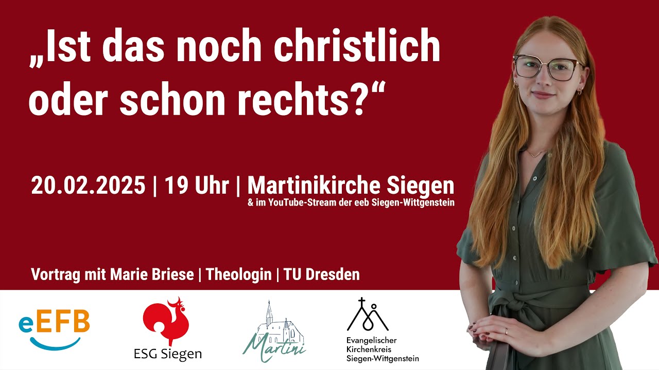 Ist das noch christlich oder schon rechts? Vortrag mit Marie Briese ...