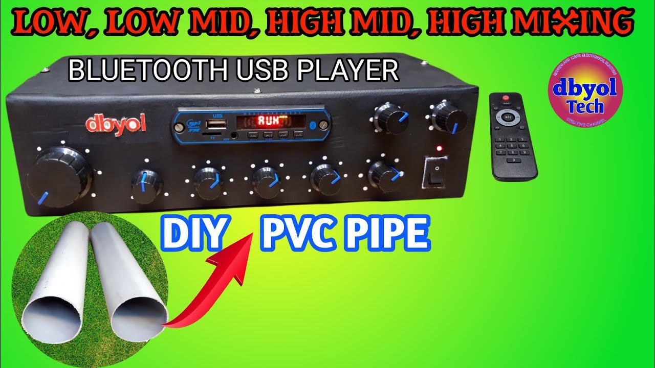 diy pvc pipes |bluetooth usb mp3 player cabinet - YouTube