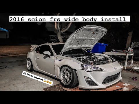 2016 scion frs WIDE BODY INSTALL!!! - YouTube