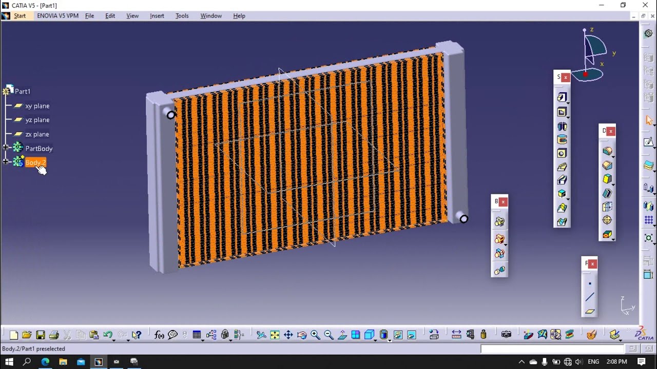Design of Radiator in Catia V5 - YouTube