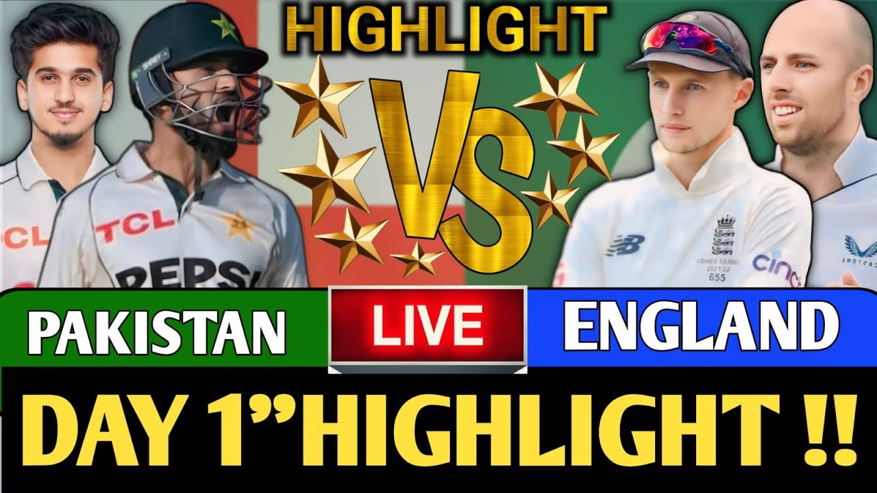 FULL HIGHLIGHTS | Pakistan Vs England Day 1 Highlight | PAK VS ENG ...