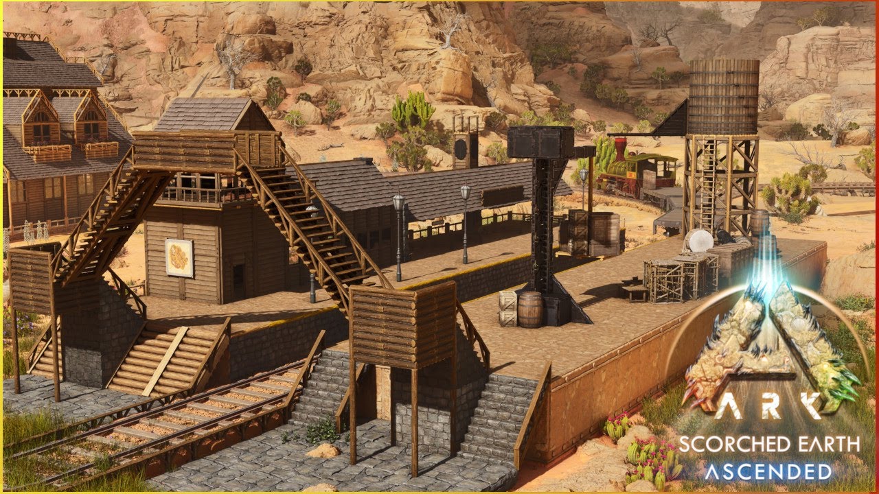 Train Station Build COMPLETE !! - Ark Scorched Earth Episode 29 - YouTube
