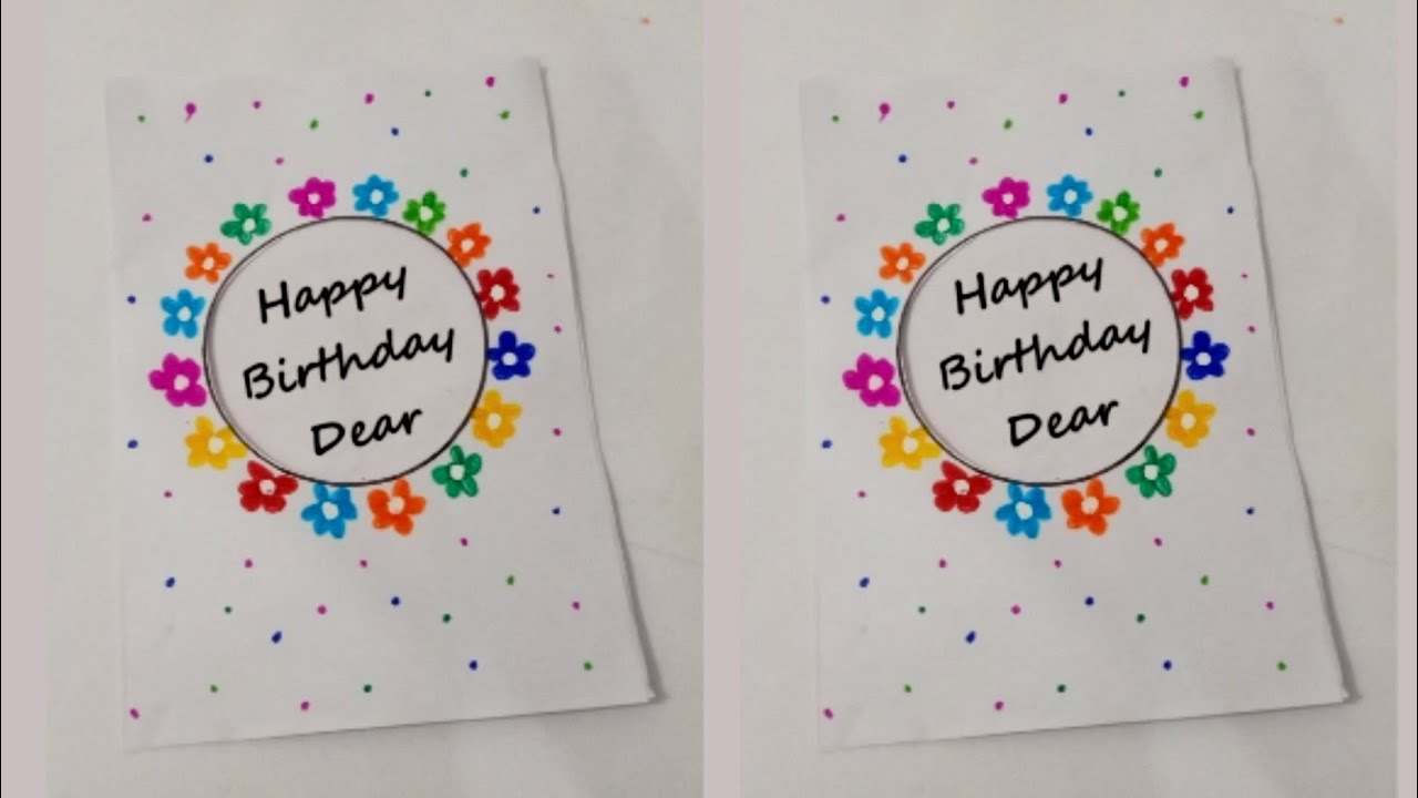 😍White Paper😍 Happy Birthday Card | happy birthday card for friend ...