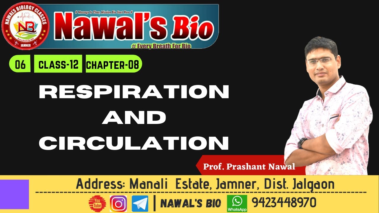 Class-12, Chapter-08 RESPIRATION AND CIRCULATION LECTURE 06 MECHANISM ...