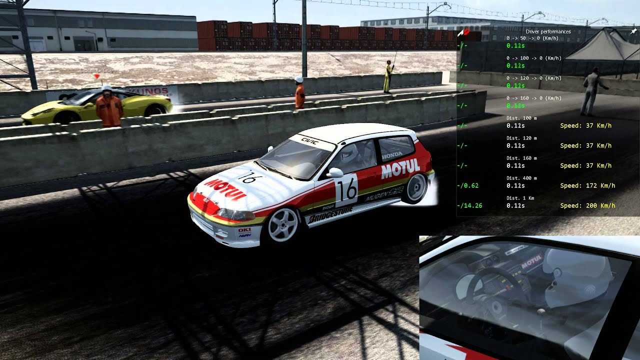 Assetto Corsa - Quarter Mile 10.8 sec w/ EG Civic - YouTube