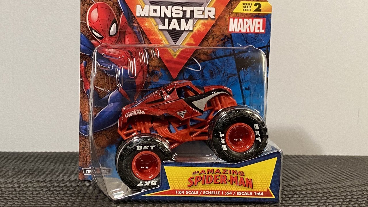 Spin Master Monster Jam The AMAZING SPIDER-MAN Series 2 - YouTube