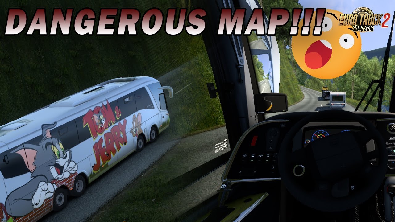 ETS 2 || DANGEROUS MAP - BUSS MOD KEJAR KEJARAN !! - YouTube