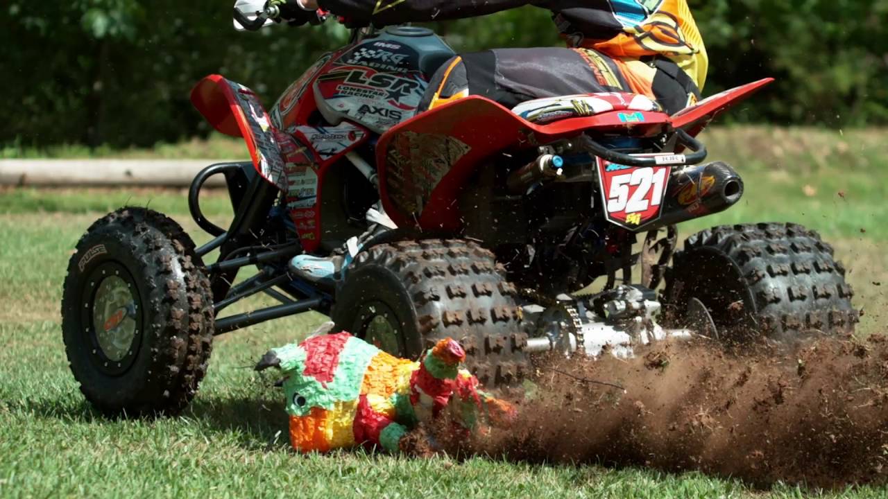Piñata Smashed by ATV in Super Slow Motion - YouTube