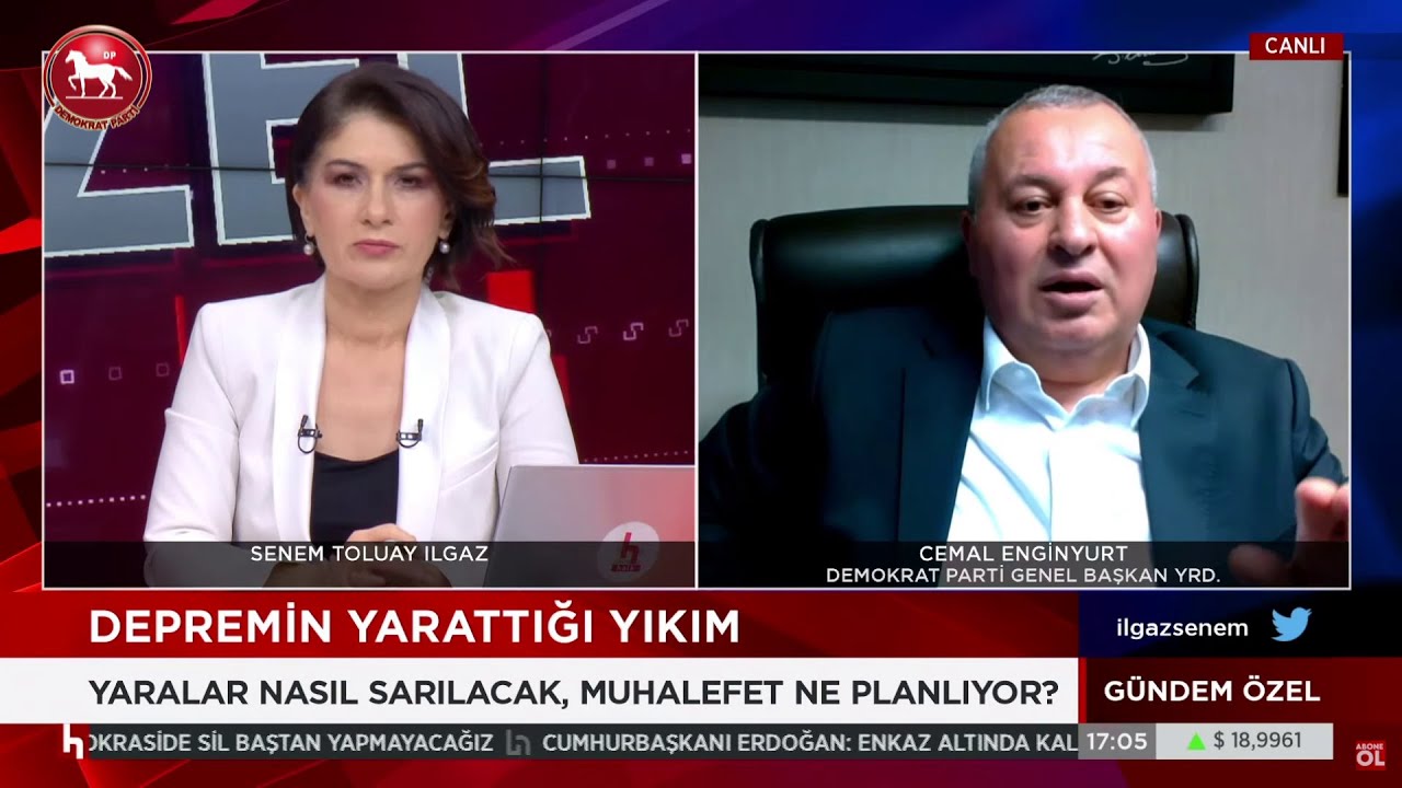 Demokrat Parti Genel Başkan Yardımcısı Cemal Enginyurt Halk TV'de ...