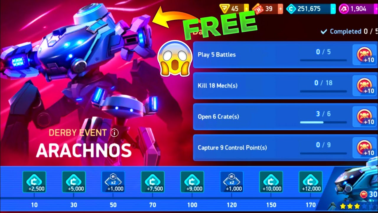 HOW TO GET NEW MECH ARACHNOS IN FREE 😱😱 || MECH ARENA || - YouTube