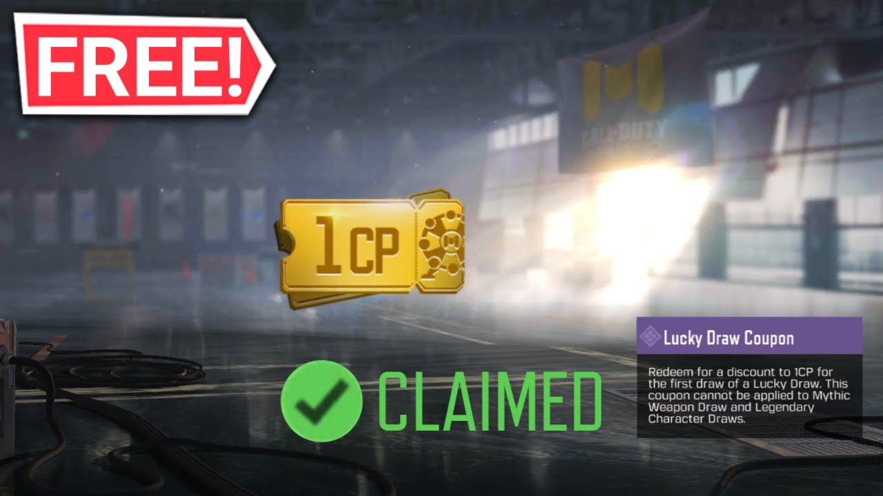 *FREE* HOW TO GET LUCKY DRAW COUPON "1CP DRAW" COD MOBILE - YouTube