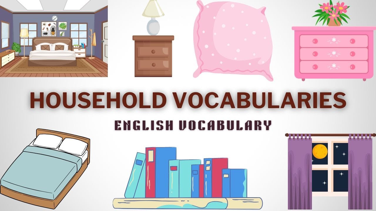 Learning English Vocabulary - Easy Household Words with Picture for ...