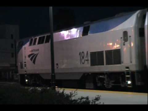 Amtrak P42DC 184 Leads the Coast Starlight into Santa Barbara - YouTube