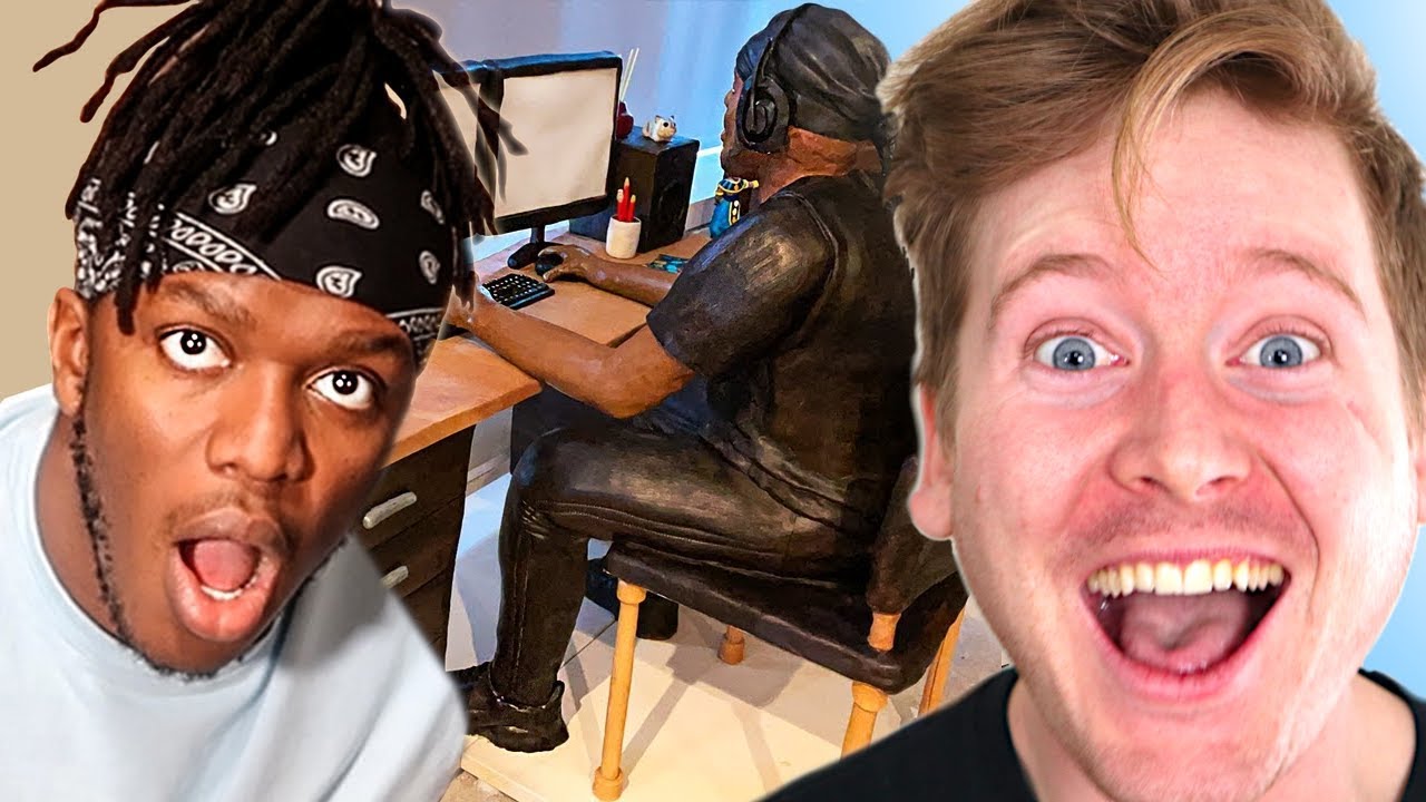 Miniminter Got JJ a Realistic KSI Cake Reaction - YouTube