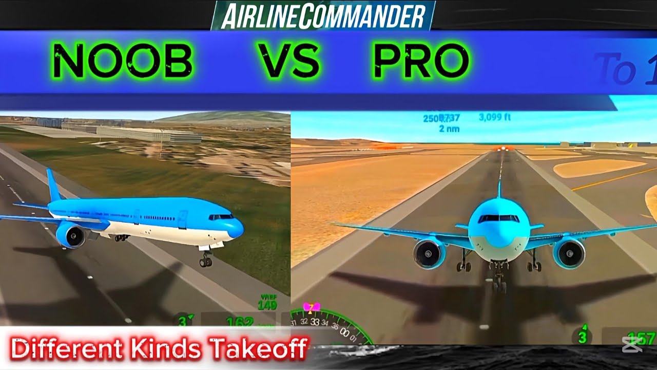 NOOB VS PRO: The ULTIMATE Airline Commander Takeoff CHALLENGE!😱⚡ H I F ...