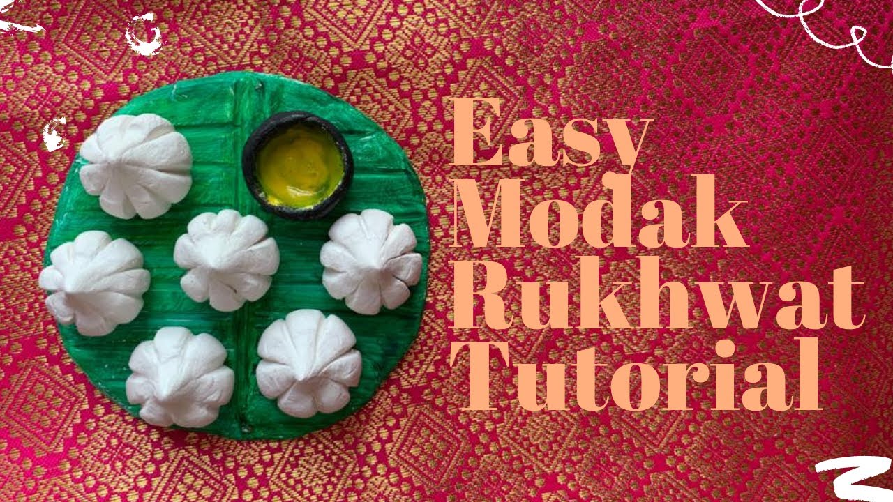 Rukhwat Modak | Mini Clay Modak | Easy and attractive Homemade Art ...