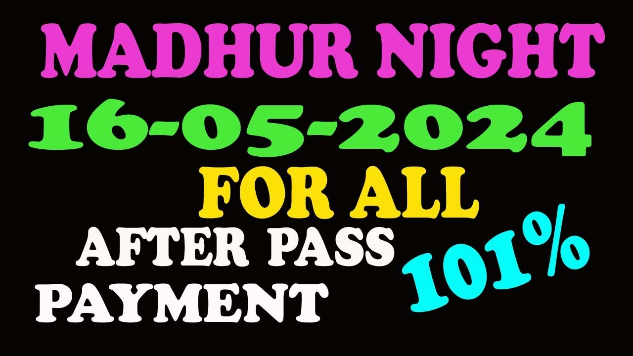 Madhur night today 16/05/2024 - YouTube