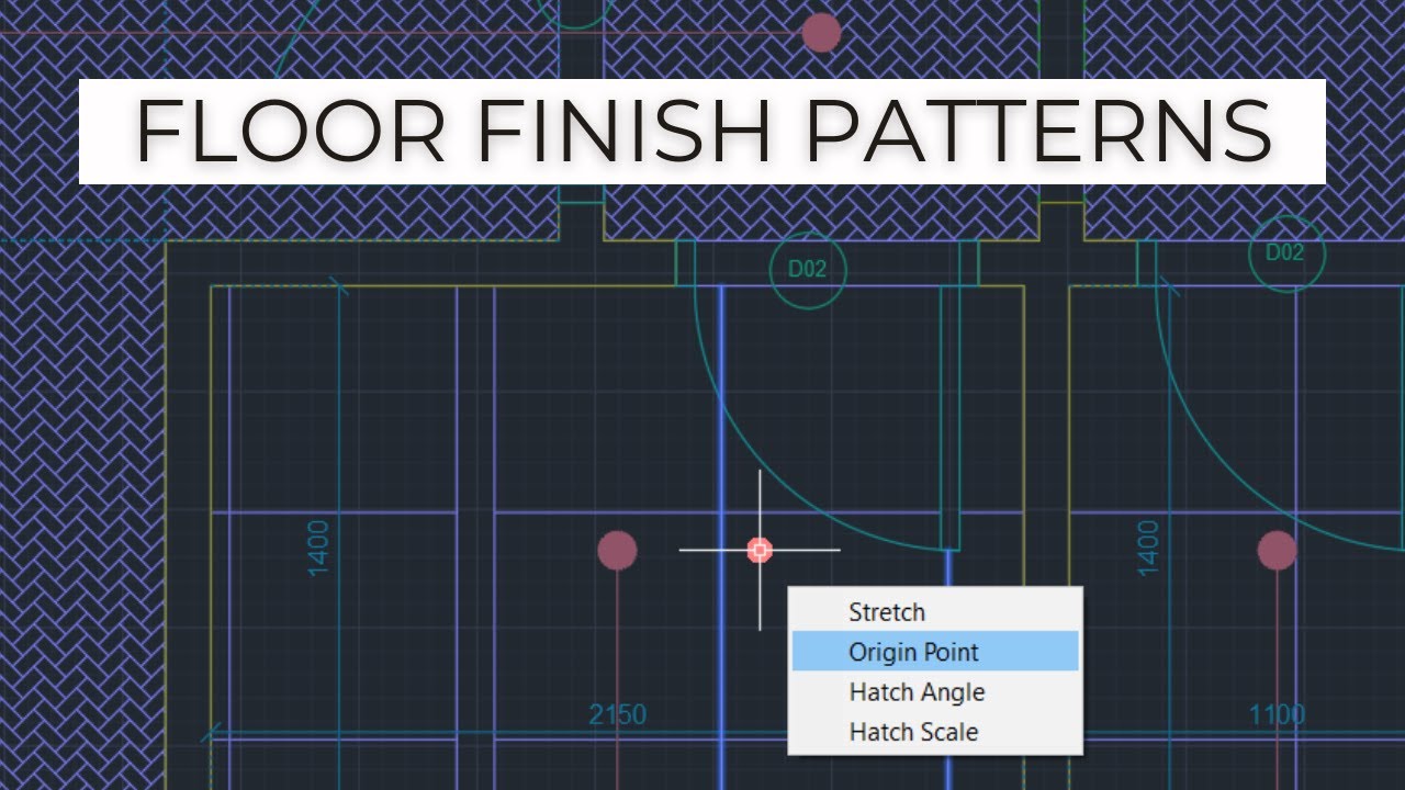 Floor Finish Patterns - AutoCad for Beginners - YouTube