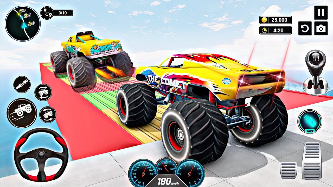 Car Games : Monster Truck Stunt | Monster Truck Mega Ramp Android ...