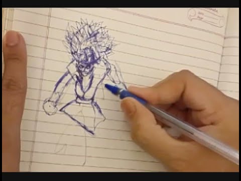 Drawing Goku from stick figure method |Drawing Goku black # ...
