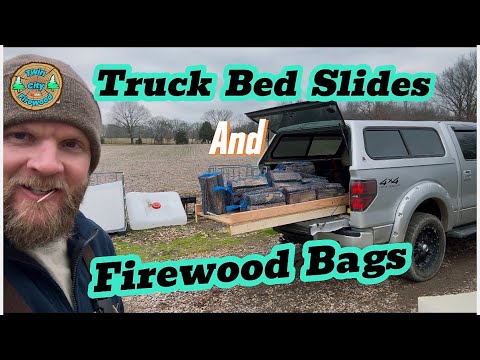 How to handle Firewood Bags🔥Bundles EASIER‼️With a DIY Bed slide # ...