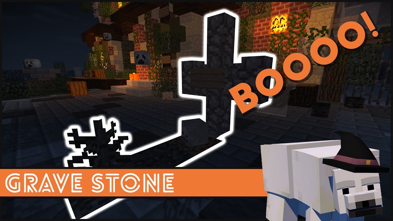 Minecraft - How To Make A Grave Stone - YouTube
