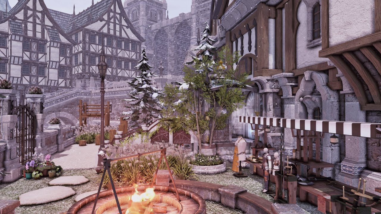 【M, Garden】FFXIV Housing 22.06 |Highland Snow - YouTube