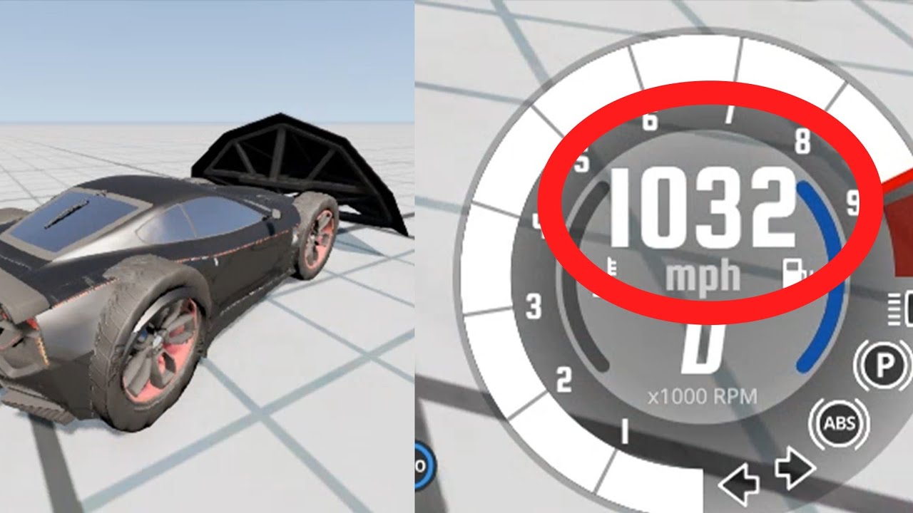 reached speed 1000 mph in beamng drive/driving A car That Goes 1032 mph ...