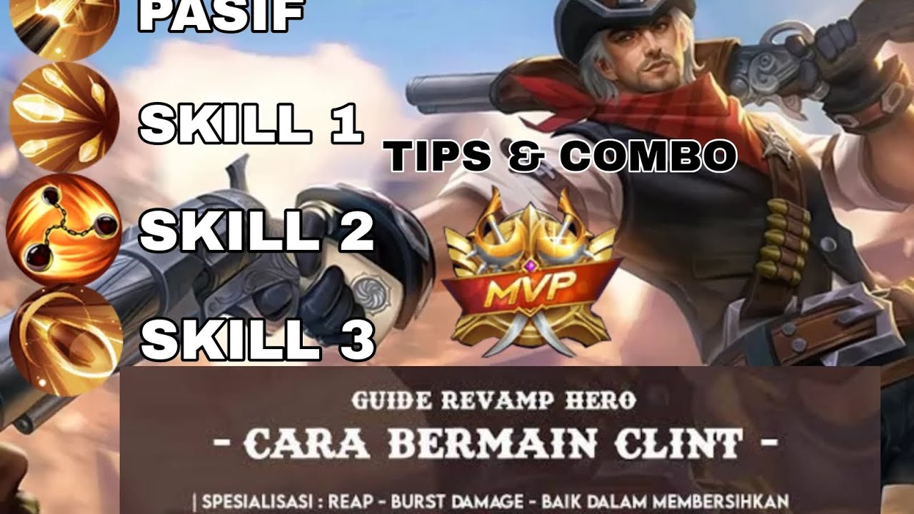 TUTORIAL TIPS DAN COMBO SKILL HERO CLINT LEGENDARY REVAMP #mobilelegends #mlbbidcreator #mlbb # ...