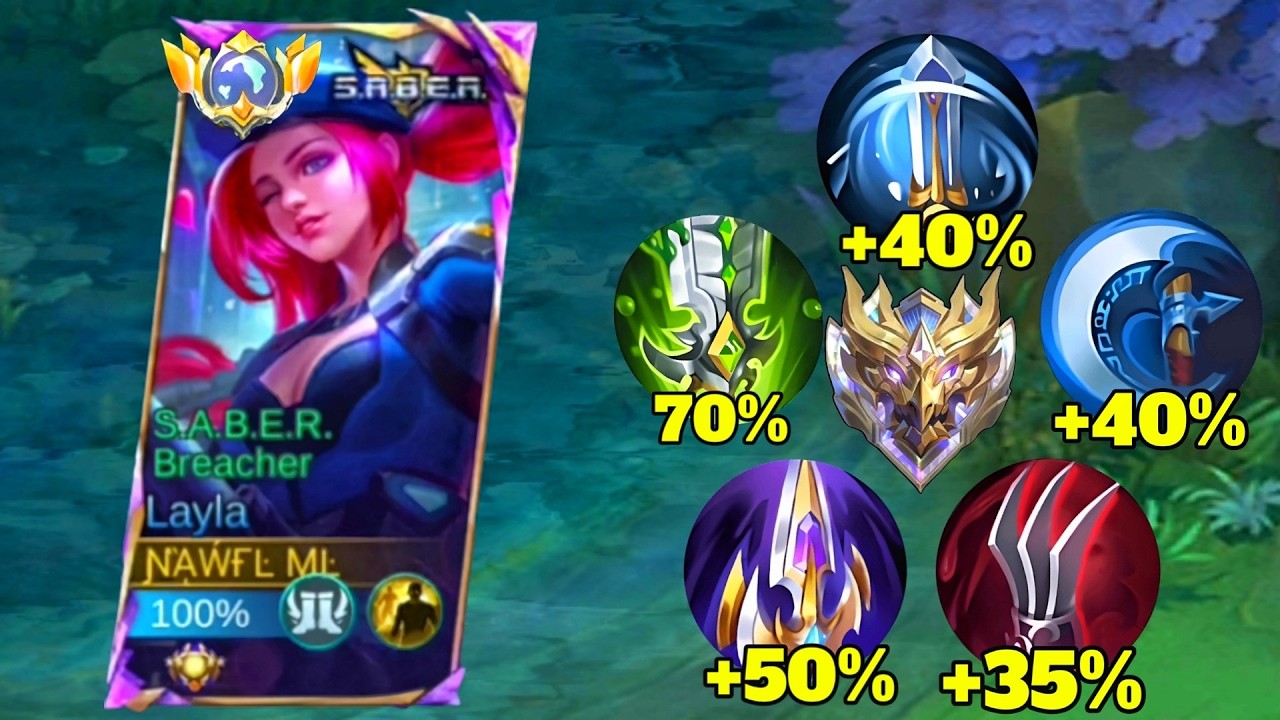 LAYLA ONE HIT BEST BUILD EMBLEM| LAYLA NEW BUILD 2024/ MYTHICAL ...