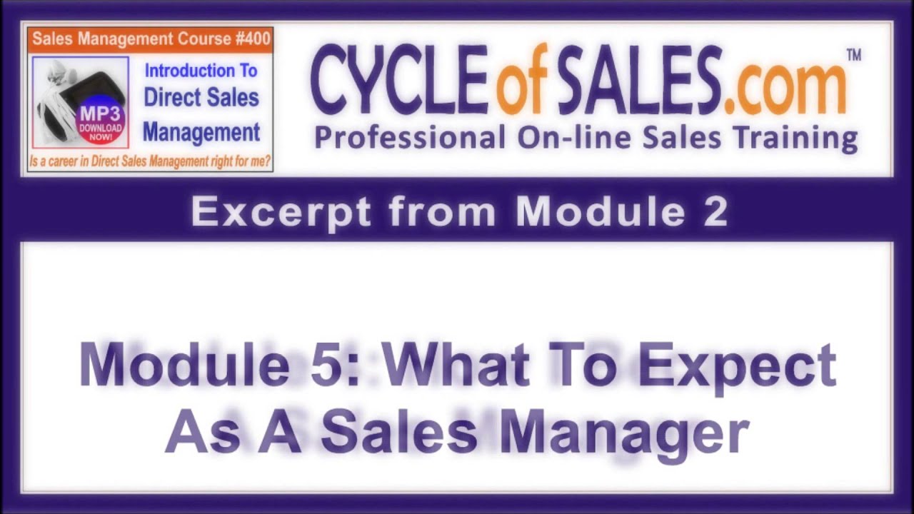 Introduction To Direct Sales Management Training Course 400 - YouTube