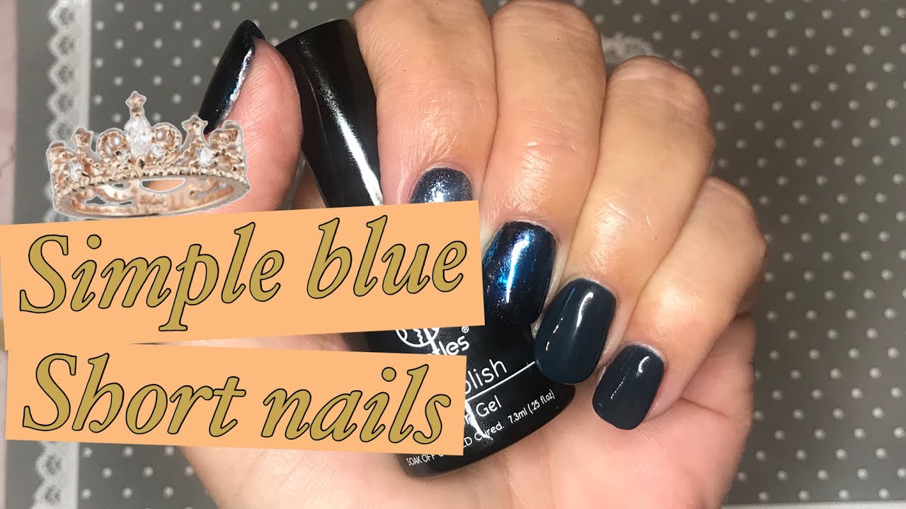 Easy blue nails |DIY nails | - YouTube