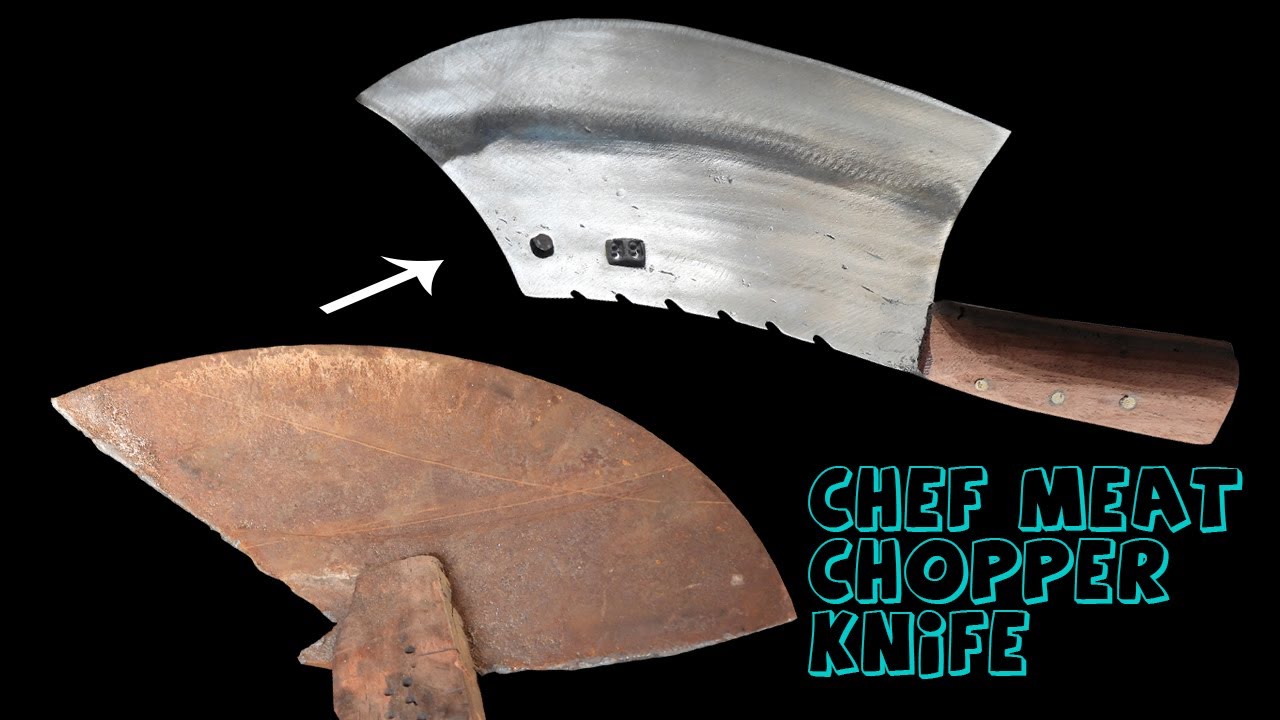 Hand Forged - A Chef Meat Chopper Knife - YouTube