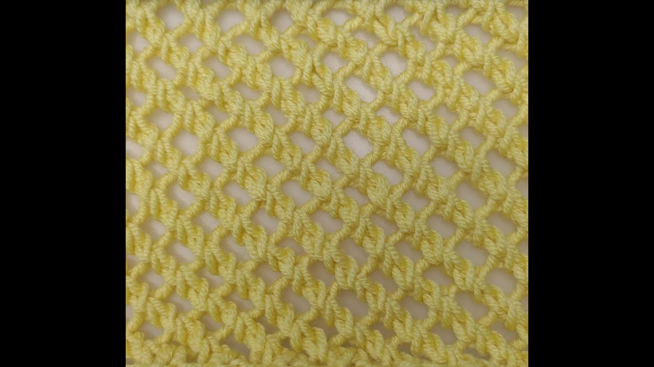 Slanting openwork stitch pattern - YouTube